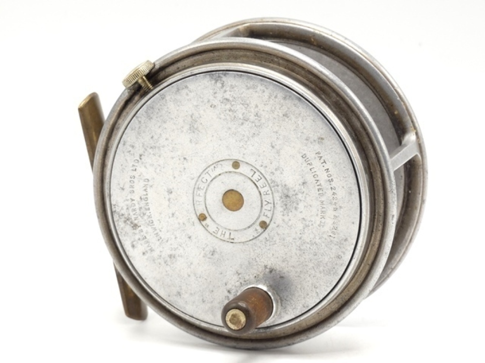 A scarce Hardy Special Perfect 3 ¼ trout fly reel, ebonite handle on ...