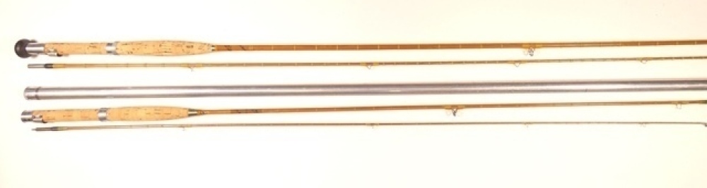 A Hardy C.C. de France 2 piece cane brook trout fly rod, 7', cane silk ...