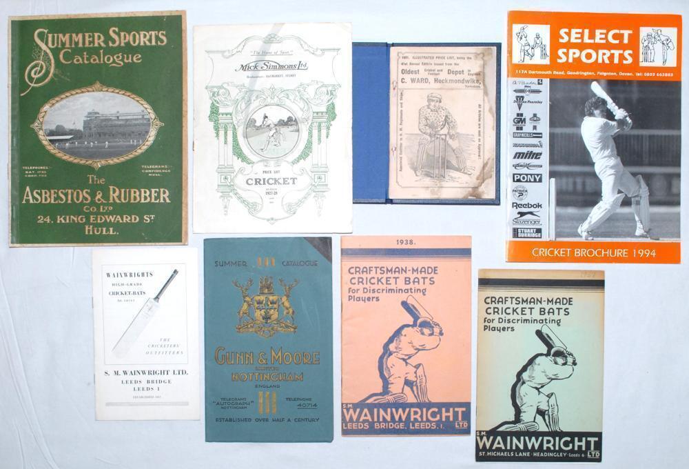 Cricket and sporting equipment catalogues and price lists 1901-1956 ...