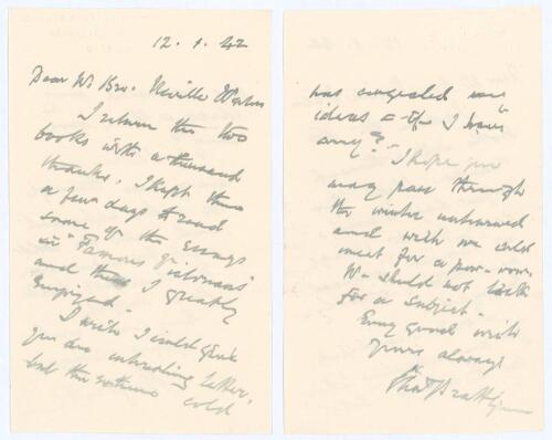 Charles Pratt Green, cricket collector and wine merchant. Three wartime ...